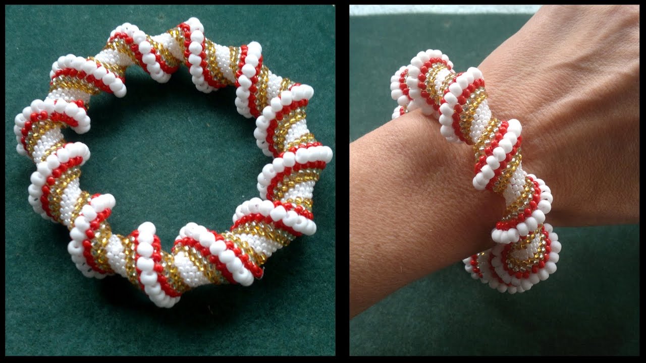 Cellini spiral done with regular and miyuki seedbeads beading tutorial ...