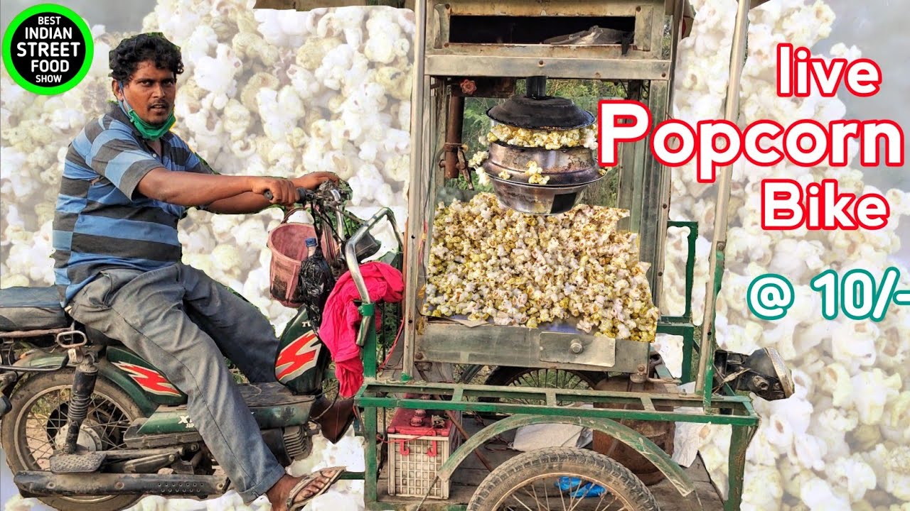 Popcorn on bike | Hard working bhai his won bike change to making ...