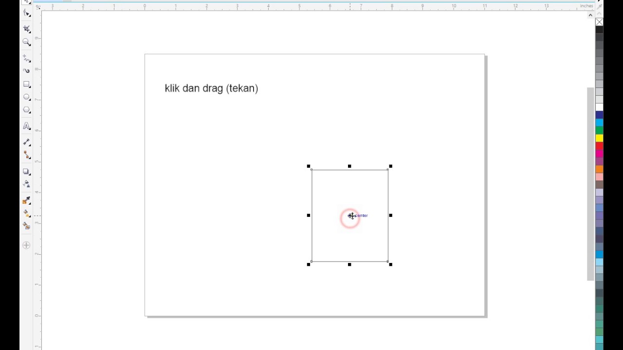 Menggeserkan Object Corel Draw Youtube