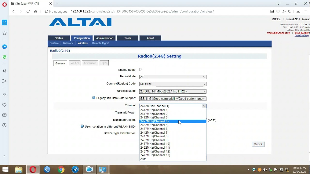 Altai C1N como AP - YouTube