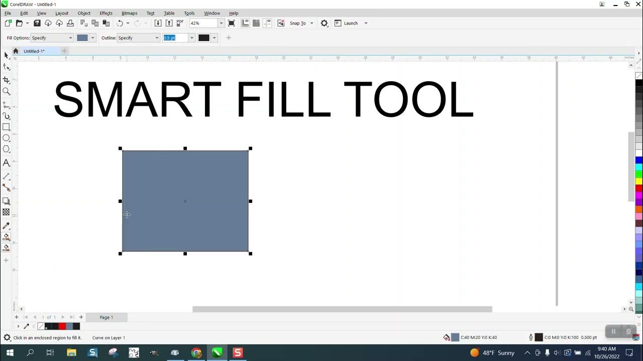 Corel Draw Tips & Tricks Smart Fill tool Icon - YouTube