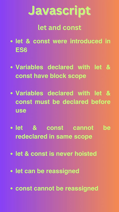 Let And Const Js Shorts Codinginterview Reaction Youtube