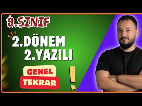 9.Sınıf Matematik 2.Dönem 2.Yazılı HAZIRLIK | FULL TEKRAR