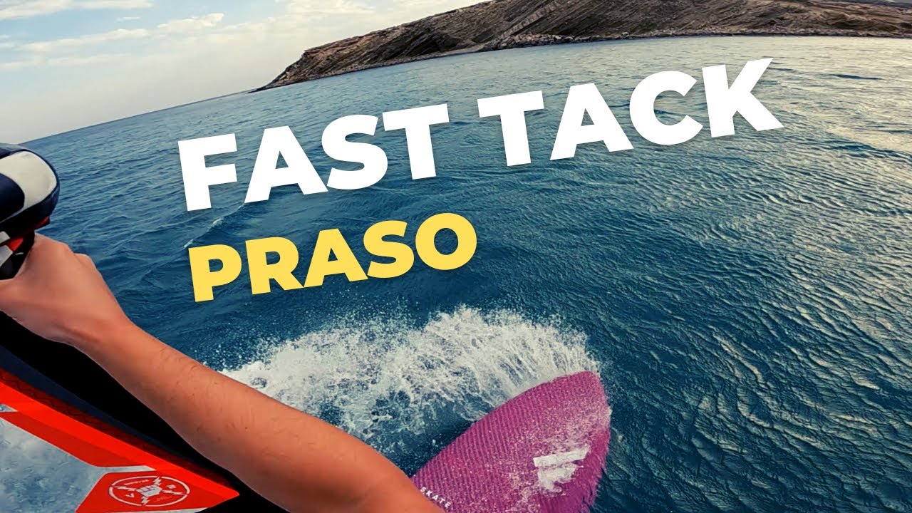 Fast tack on a small board and riding in Prasonisi (Rhodos Island ...