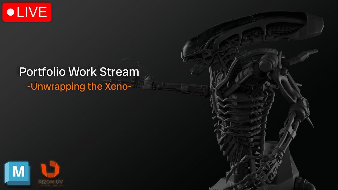 🔴 LIVE - 3D modeling a Mecha Xenomorph | Xenomorph Drone | Autodesk ...