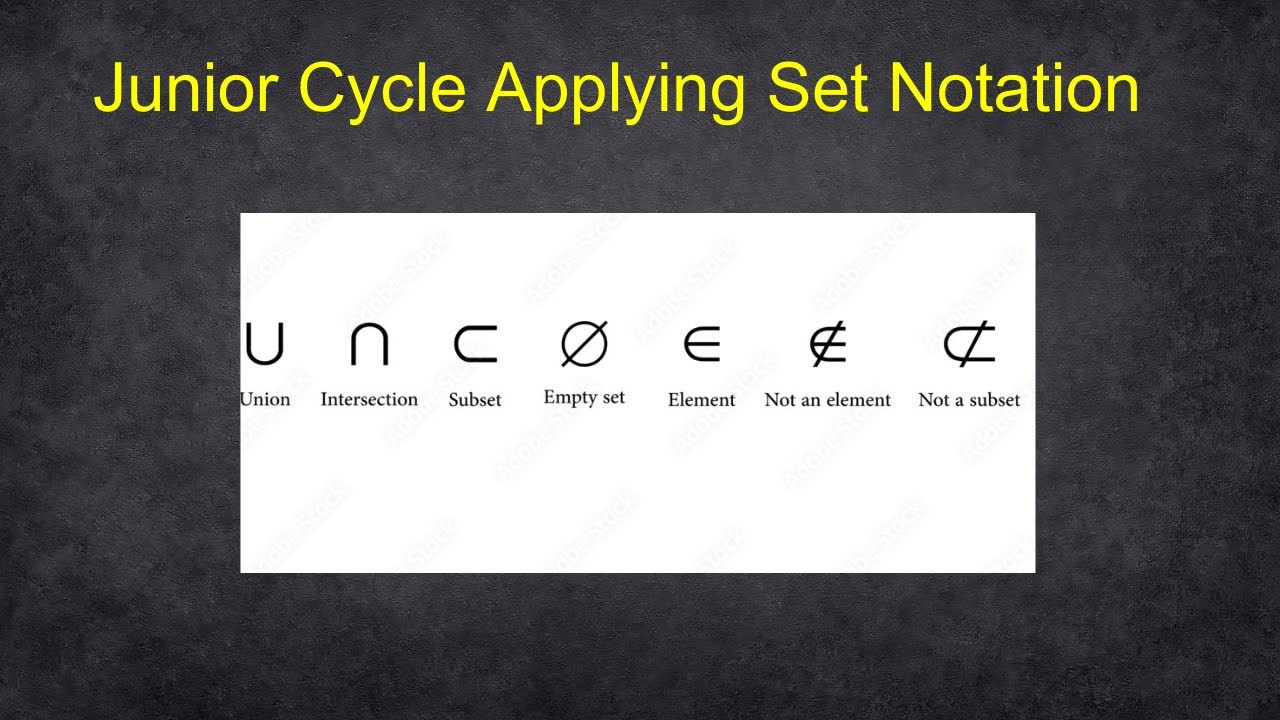 Applying Set Notation - Sets & Venn Diagrams [Junior Cycle Maths] - YouTube