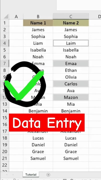 Excel: Find Mismatched Entries with This Trick - YouTube