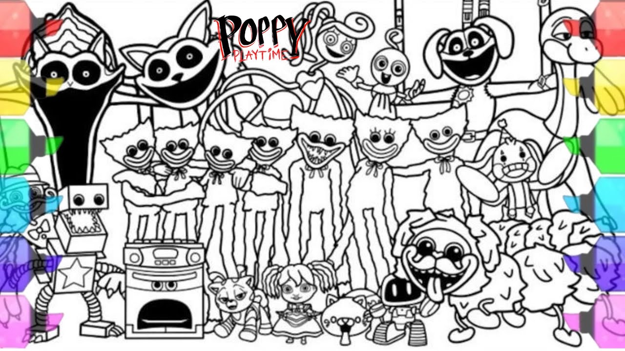 Poppy Playtime All Chapter HEIGHT COMPARISON Coloring Pages How to ...