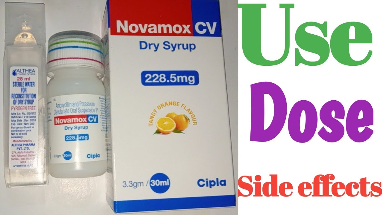 Novamox CV Dry Syrup | Novamox CV Dry Syrup Use | Dose | Side effects ...