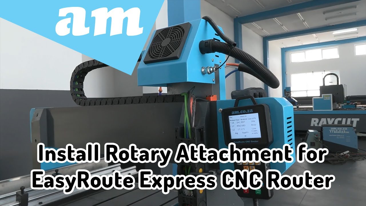 Install Rotary Attachment for EasyRoute Express CNC Router with AABB Driver Signal and Auto ...