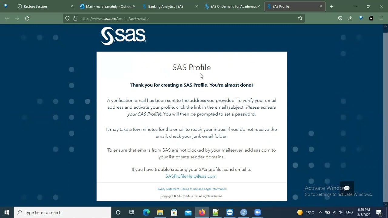 SAS Create Profile Step - YouTube