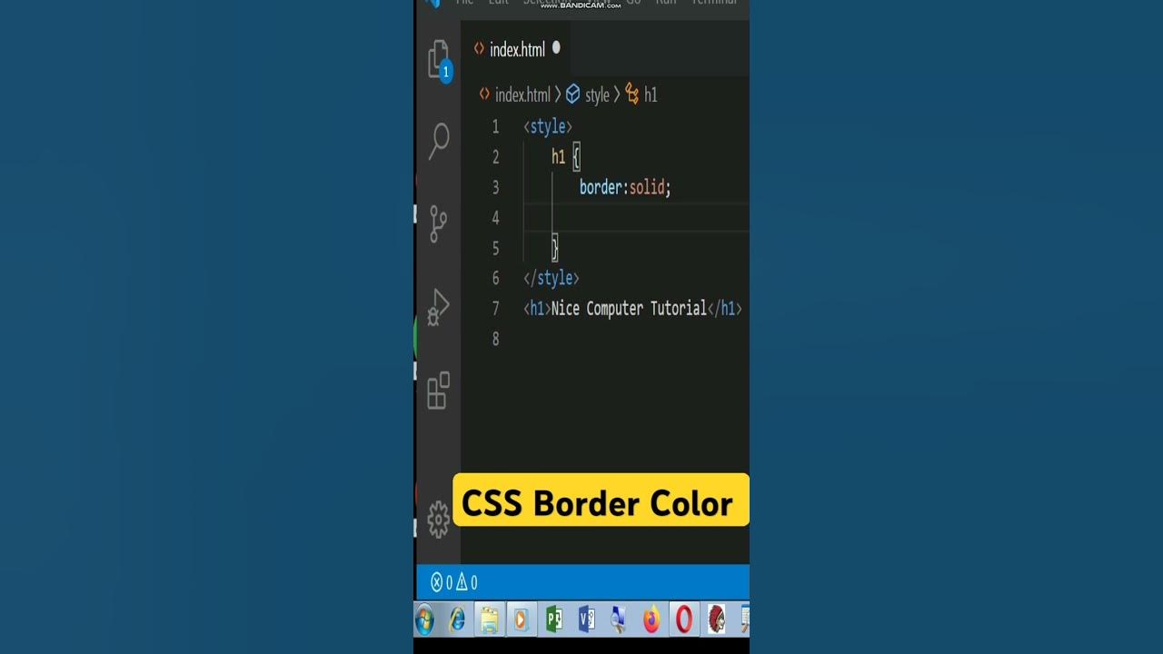 Css Border And Border Color In Tamil Csshtml Css Css3 Youtube
