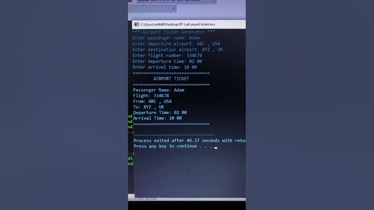 Airport Ticket C Codingninja Coders Coderstokyo Codelife Codemasters Codinglife Code