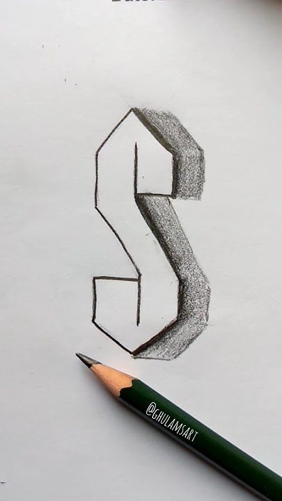 how to draw 3D S #drawing #3d #shortsart #art #shorts - YouTube