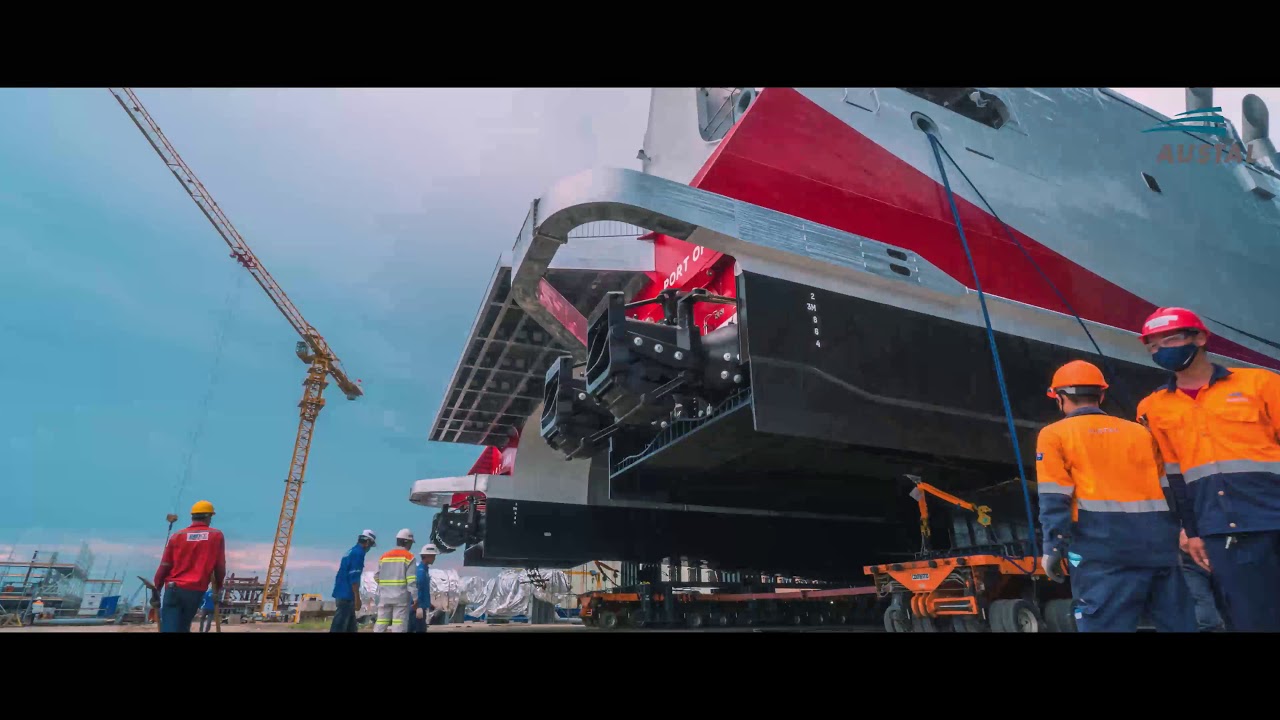 Austal Vietnam Launches Its First Newbuild - YouTube