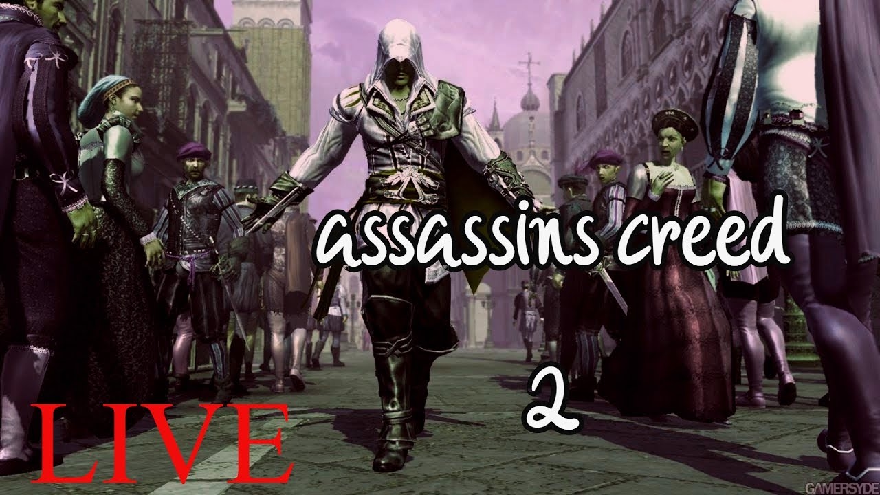 NafrA YbbaR Gaming Live Stream Assassin's Creed II old game playing ...