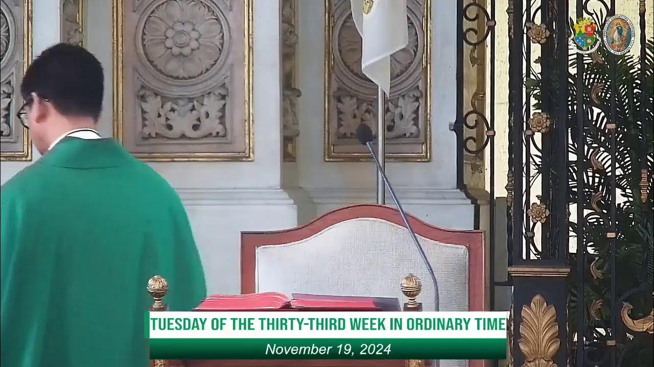LIVE NOW | Tuesday of the Thirty-third Week in Ordinary Time - YouTube