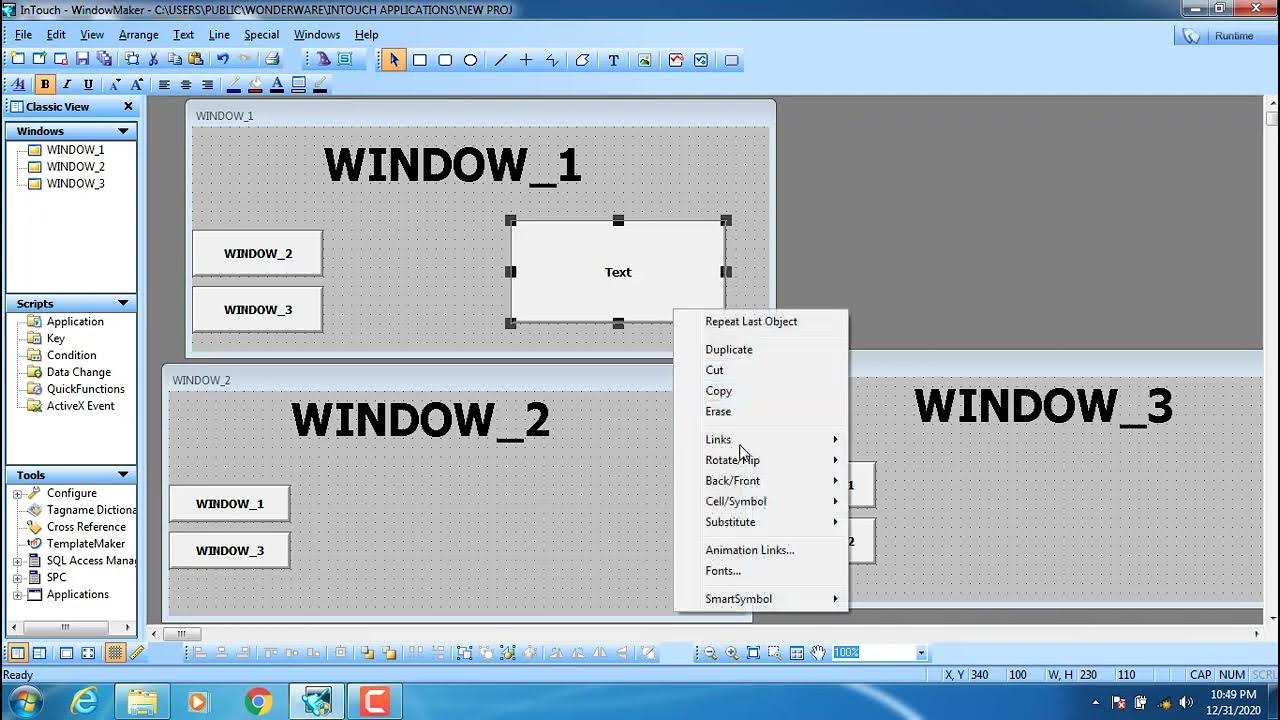 #PART11 Show Window and Hide Window Properties in Intouch SCADA Software #INTOUCH @WONDERWARE ...