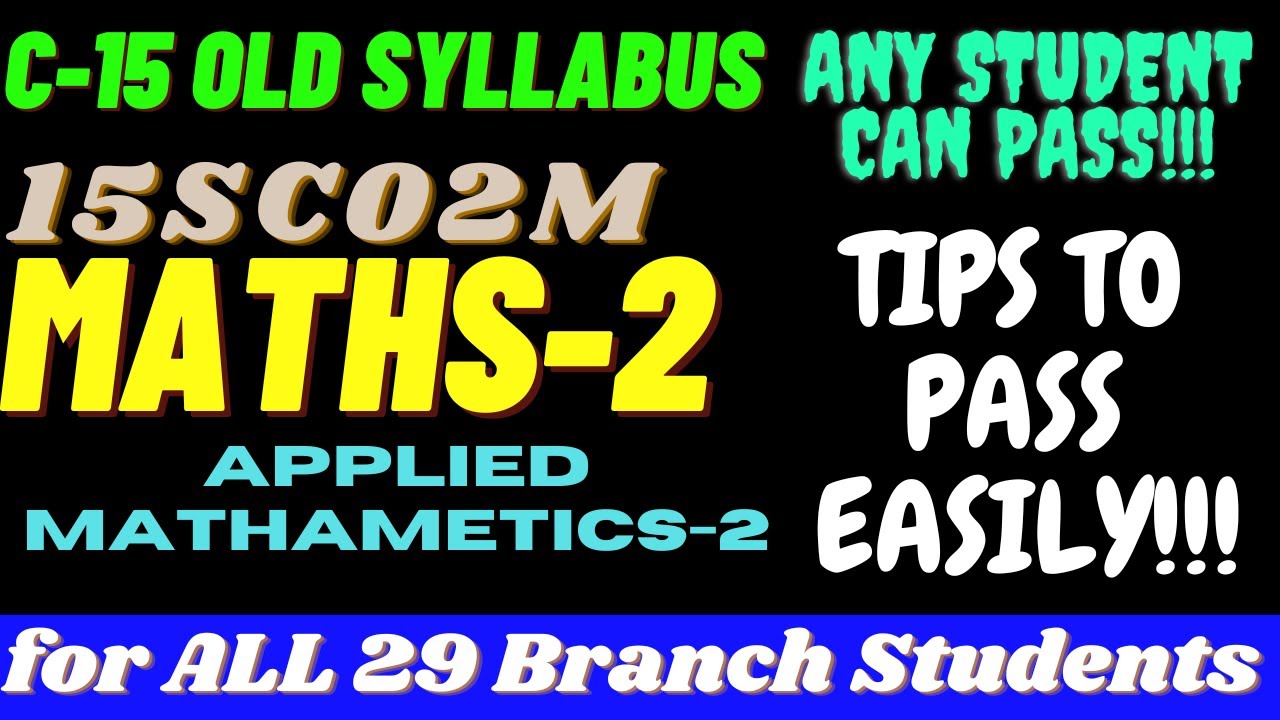 Maths 2 Passing Tips Diploma Maths 2 Question Paper Pattern 15SC02M maths-2-passing-tips-diploma-maths-2-question-paper-pattern-15sc02m