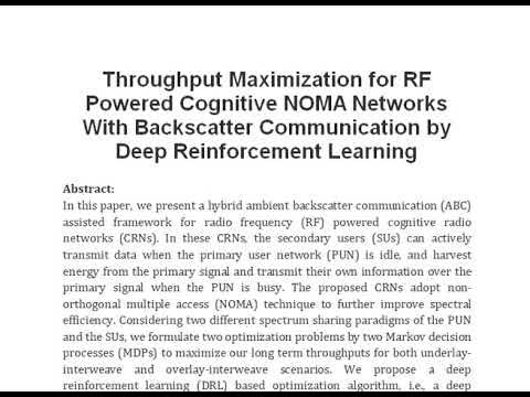 Throughput Maximization for RF Powered Cognitive NOMA Networks With ...