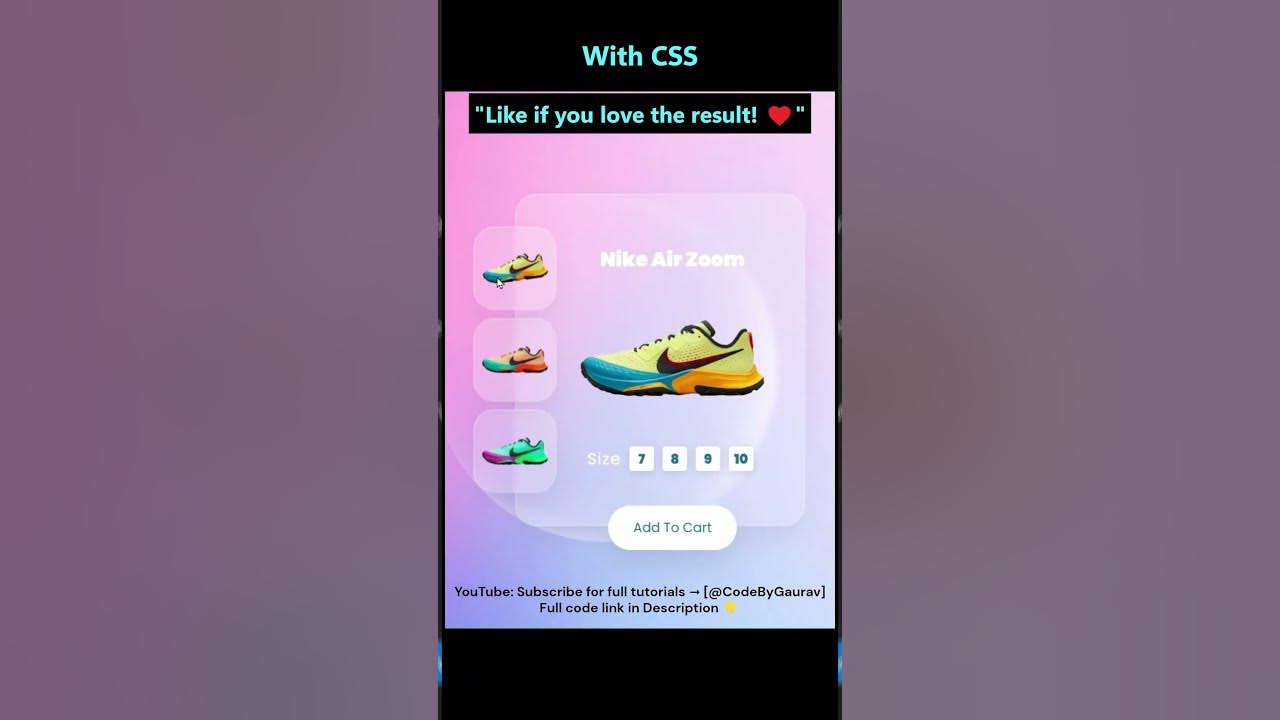 Modern Product Card with Hover Animation | HTML & CSS #webdevelopment #productcard #hovereffect ...