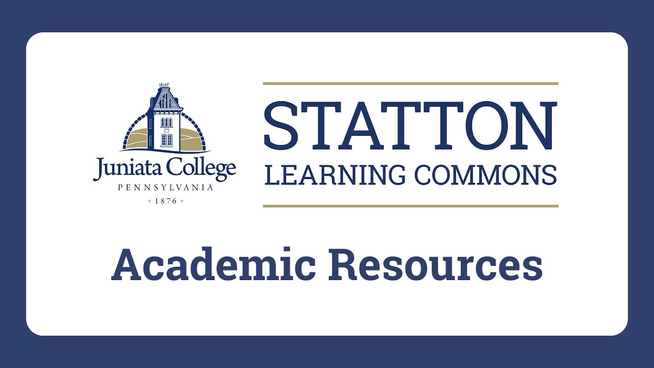 Academic Resources | Statton Learning Commons - YouTube