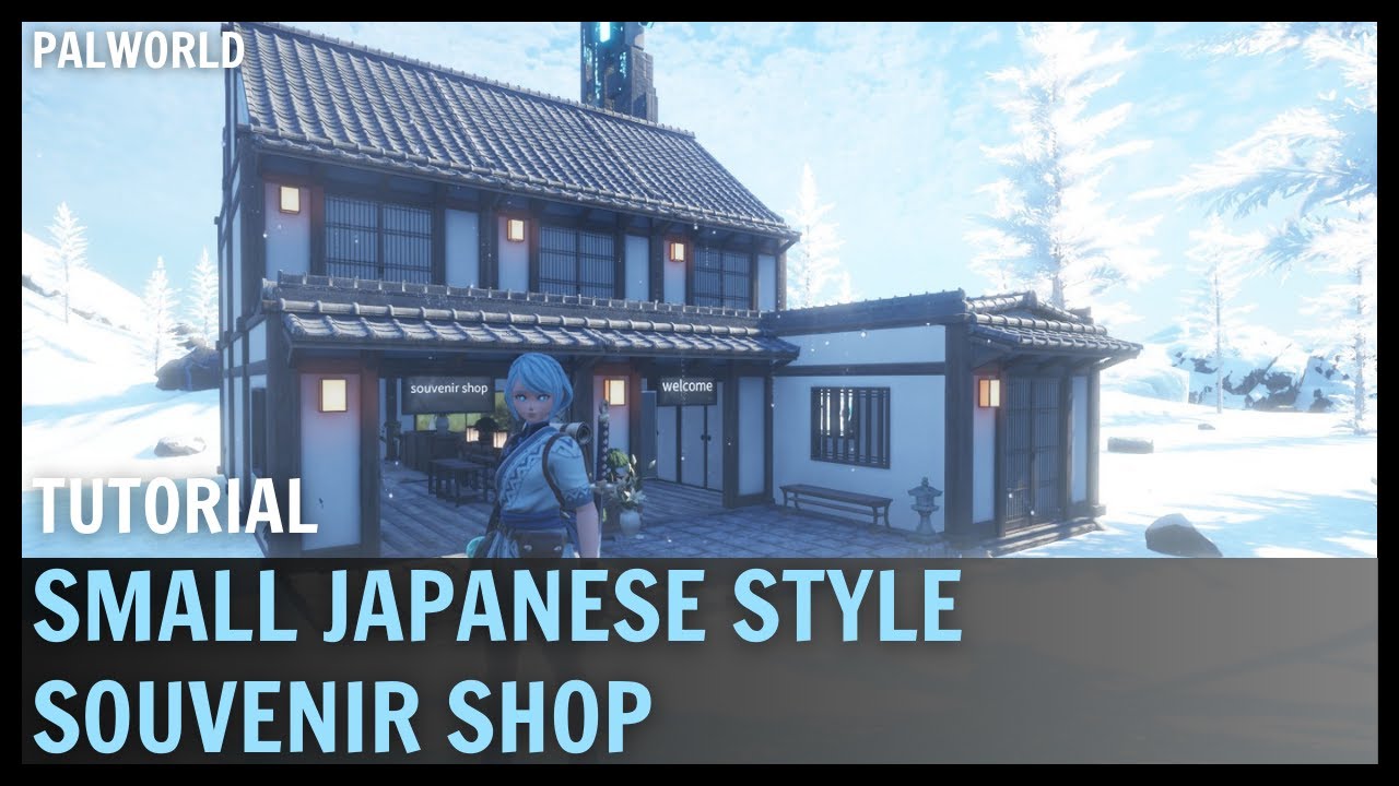 PALWORLD - How To Build A Small JAPANESE Style SOUVENIR SHOP! Tutorial ...