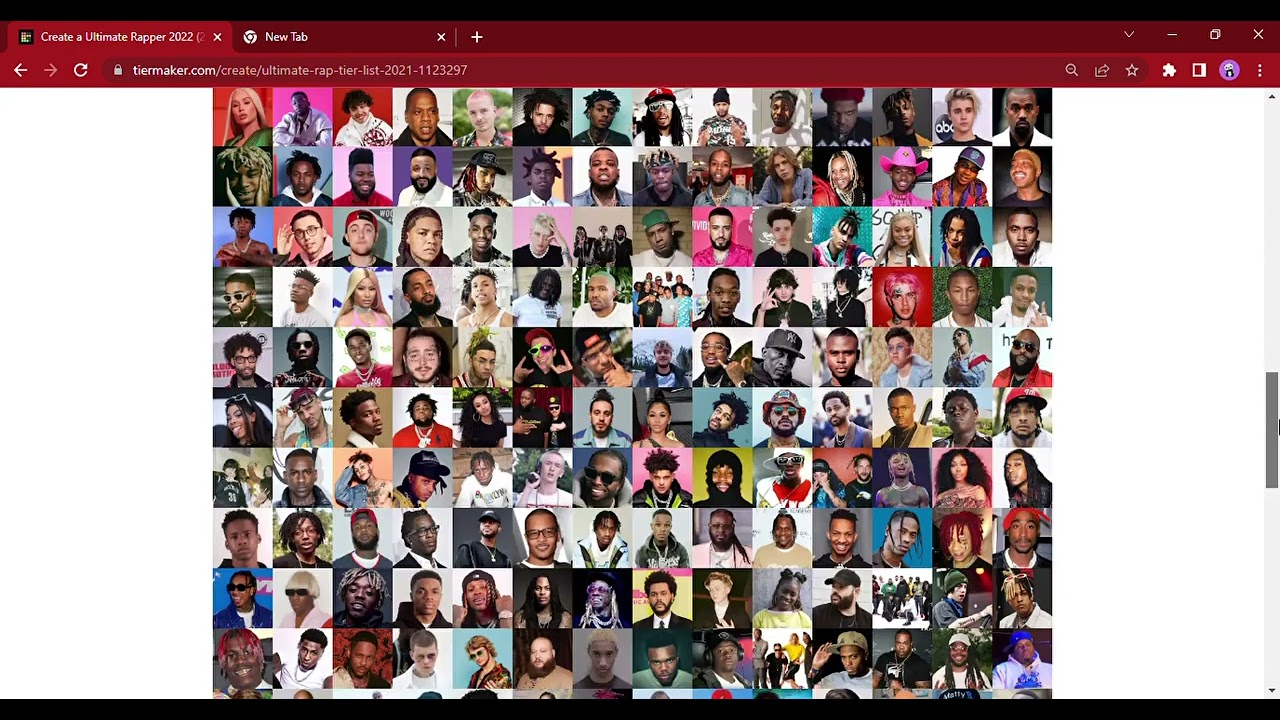 Losing my mind at Ranking 200 rappers in the ultimate rapper tier list ...