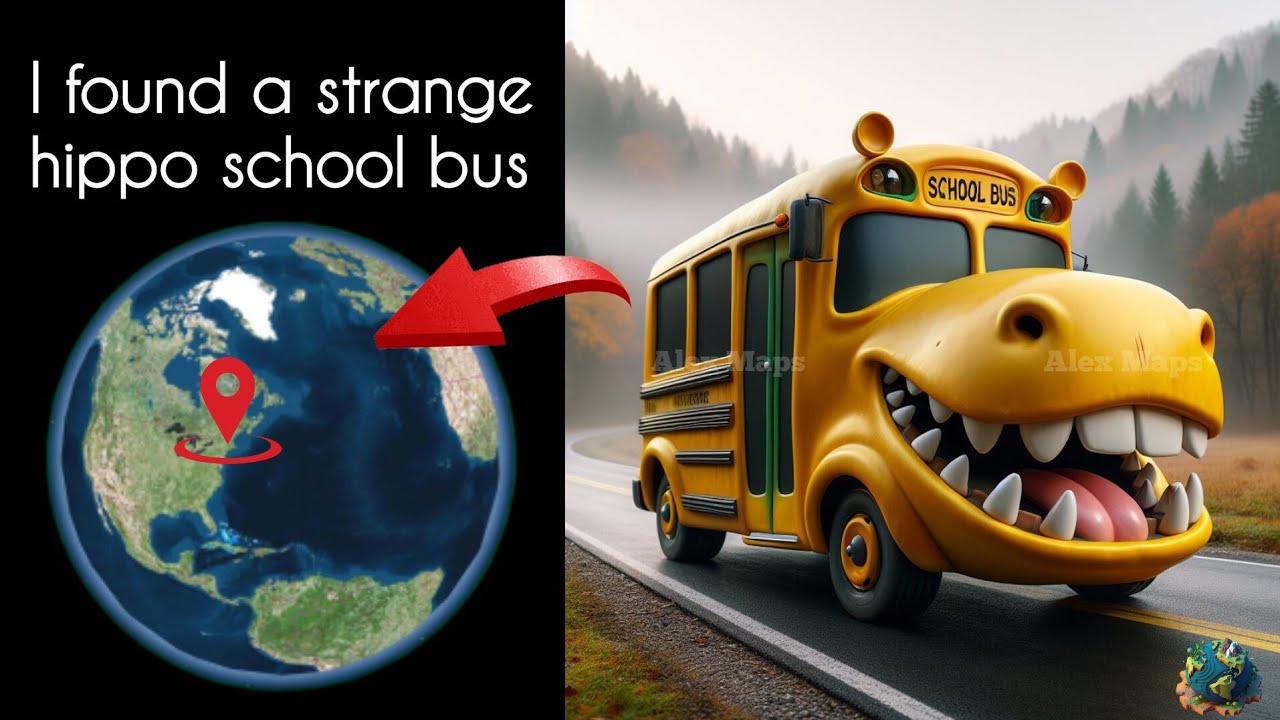 I Found a Strange Hippo School Bus On Google Maps And Google Earth 🌎 ...