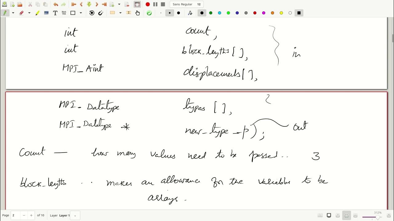 L26 MPI: derived data types in MPI, representation of two dim arrays in C and FORTRAN - YouTube
