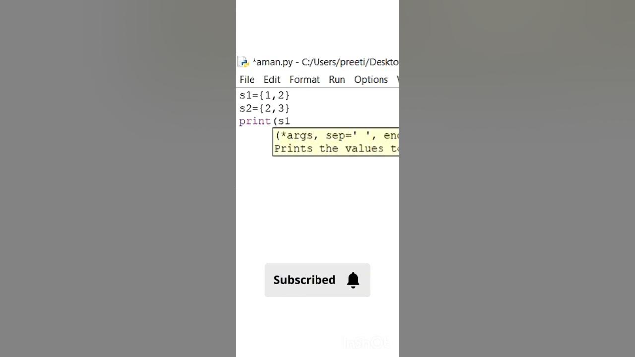 Code - Perform Set Symmetric Difference. #python #code - YouTube