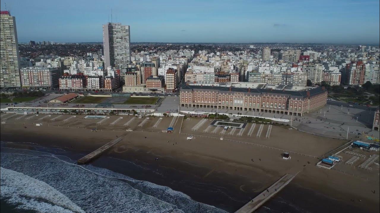 Mar del Plata en 4K: Plaza colon, Relájate con Vistas Aéreas de Playas ...