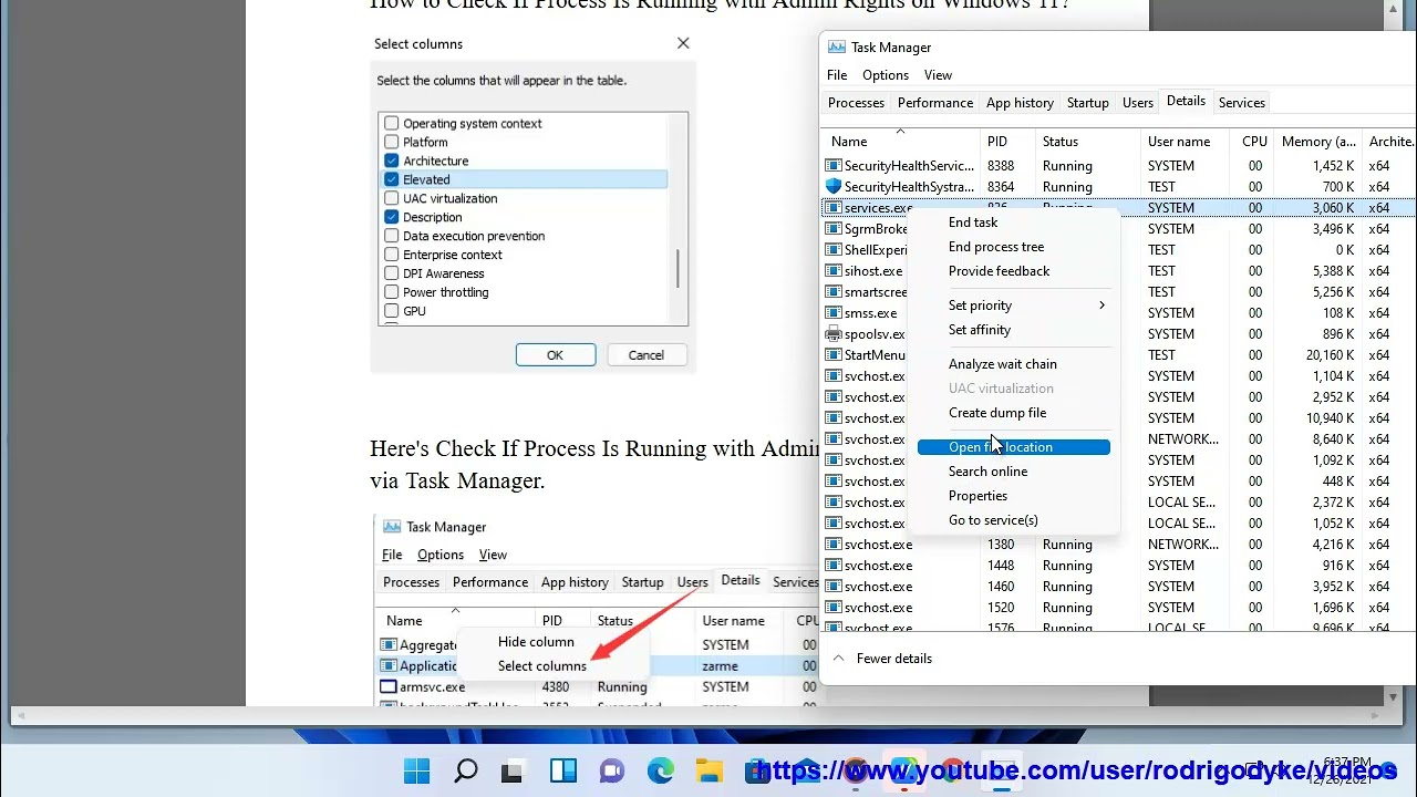 Check If Process Is Running With Admin Rights On Windows 11 YouTube Check If Process Is Running With Admin Rights On Windows 11 YouTube