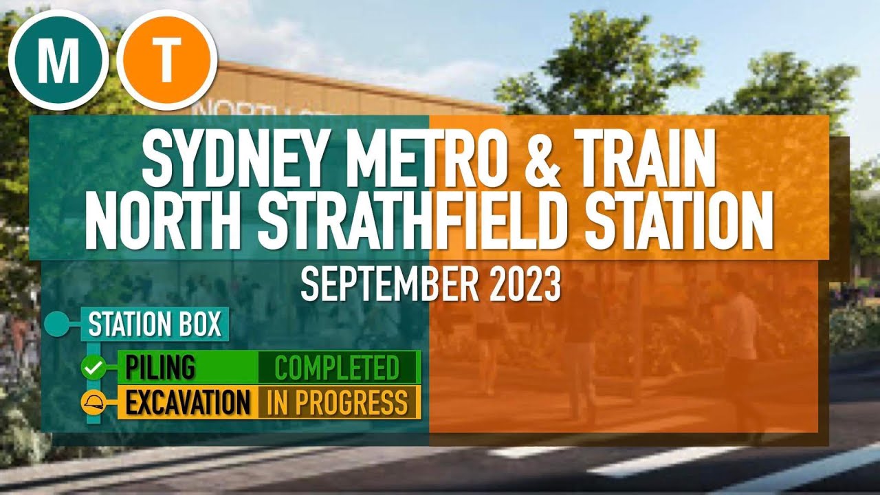 North Strathfield Station Sydney Metro & Trains — September 2023 - YouTube