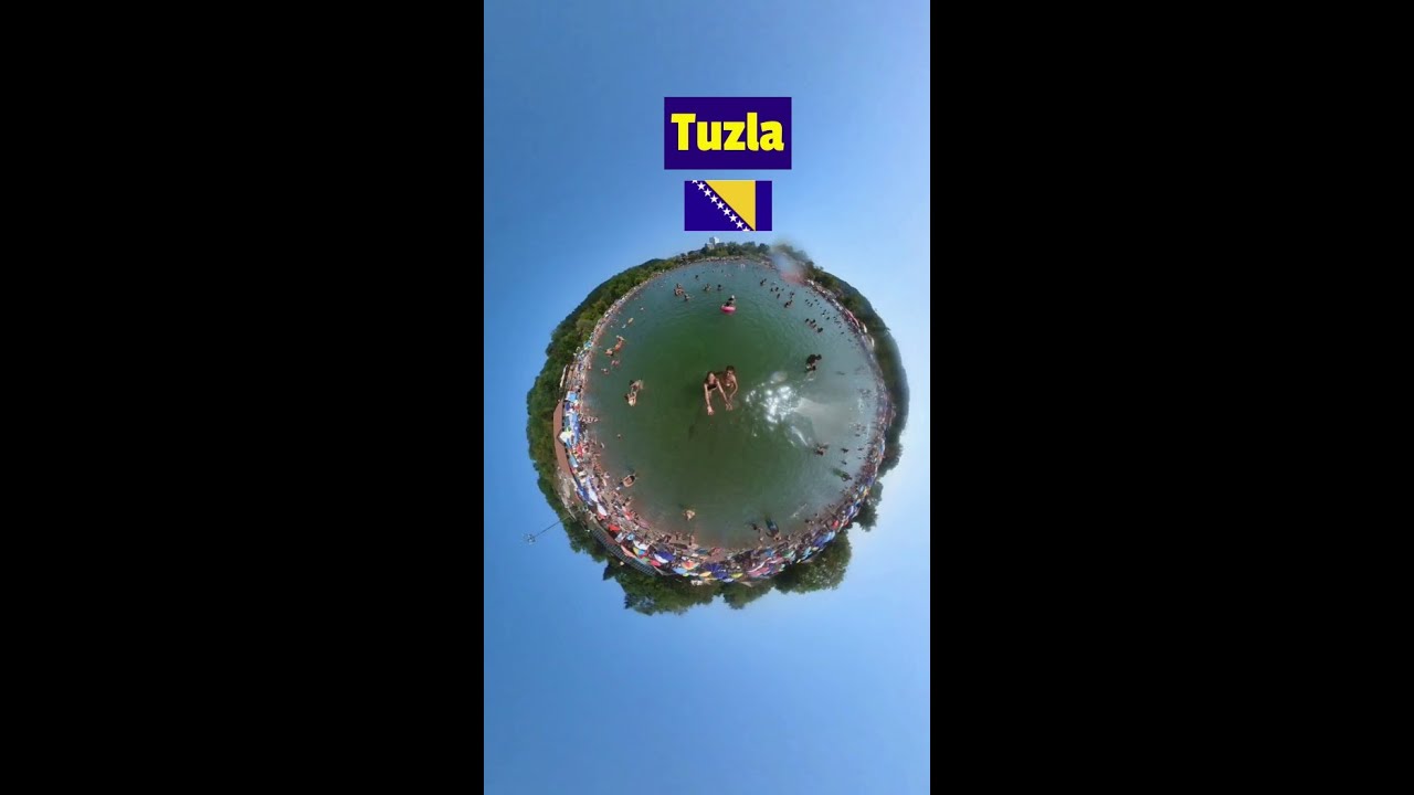 Tuzla (BIH)- Soni trg,Trg slobode, Panonsko jezero i Kapija Behram ...
