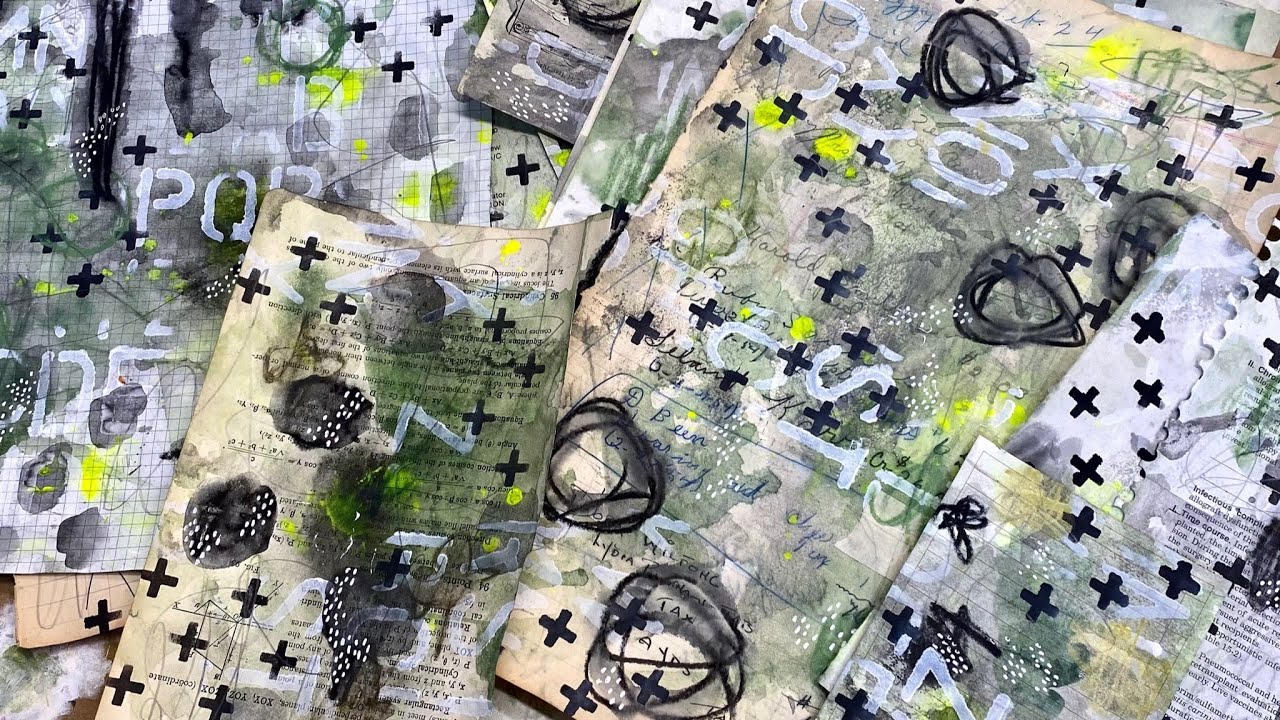 Messy Inky Drippy Mixed Media Papers Samples - YouTube