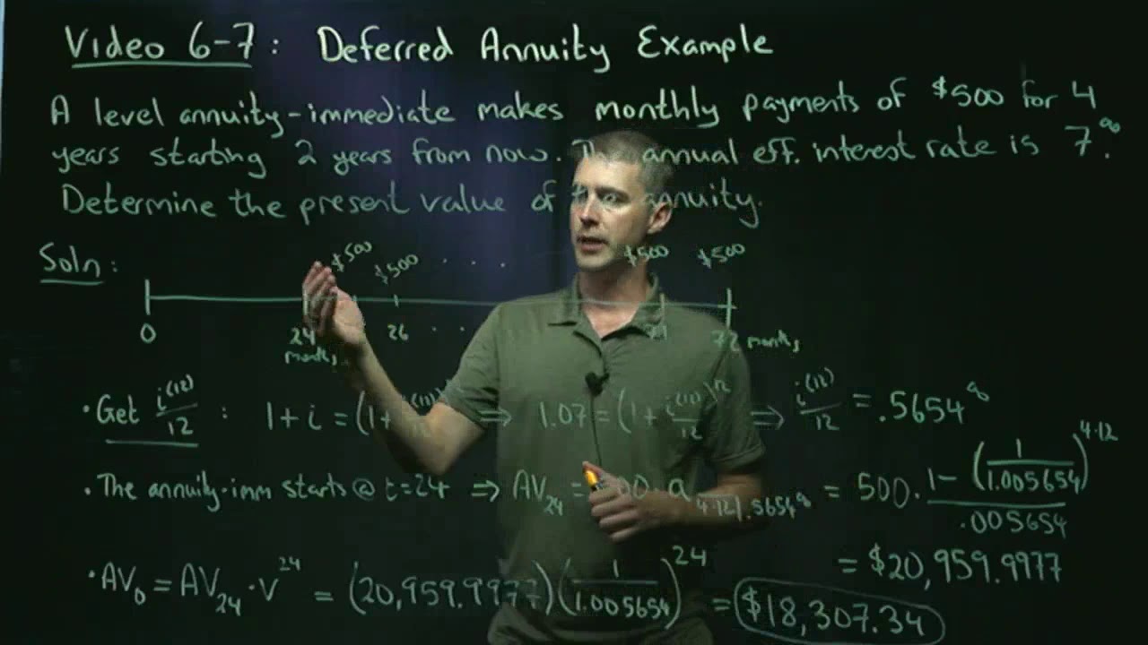 6-7: Deferred Annuity Example - YouTube