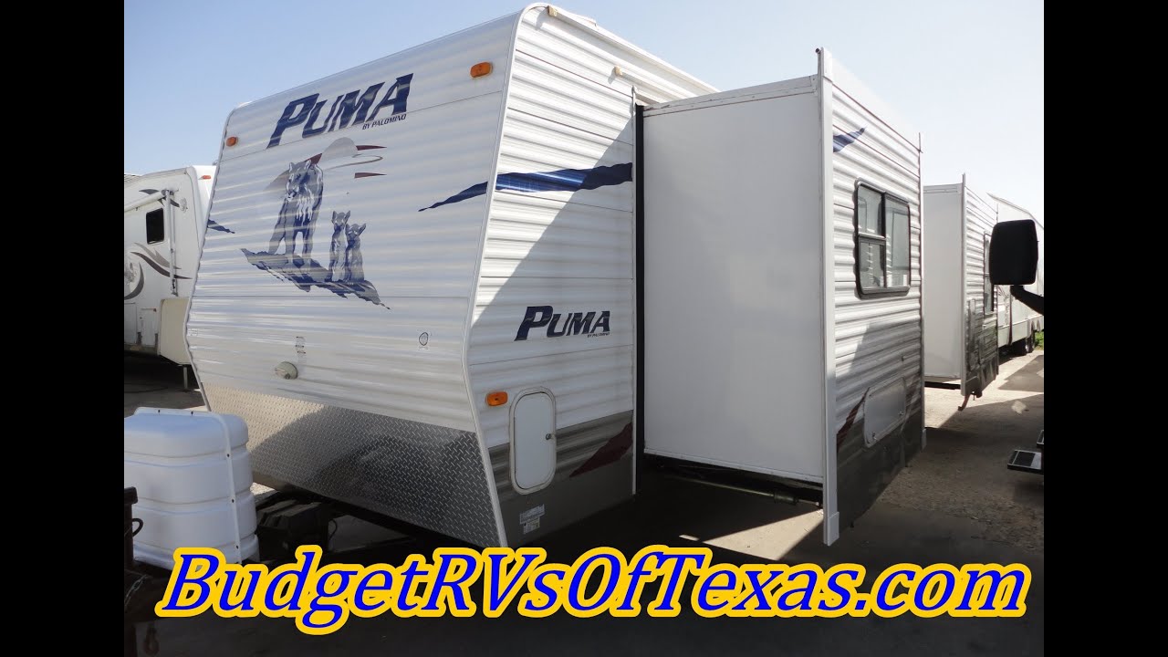 Family Friendly And Light Weight 2008 Puma 29FQS by Palomino - YouTube