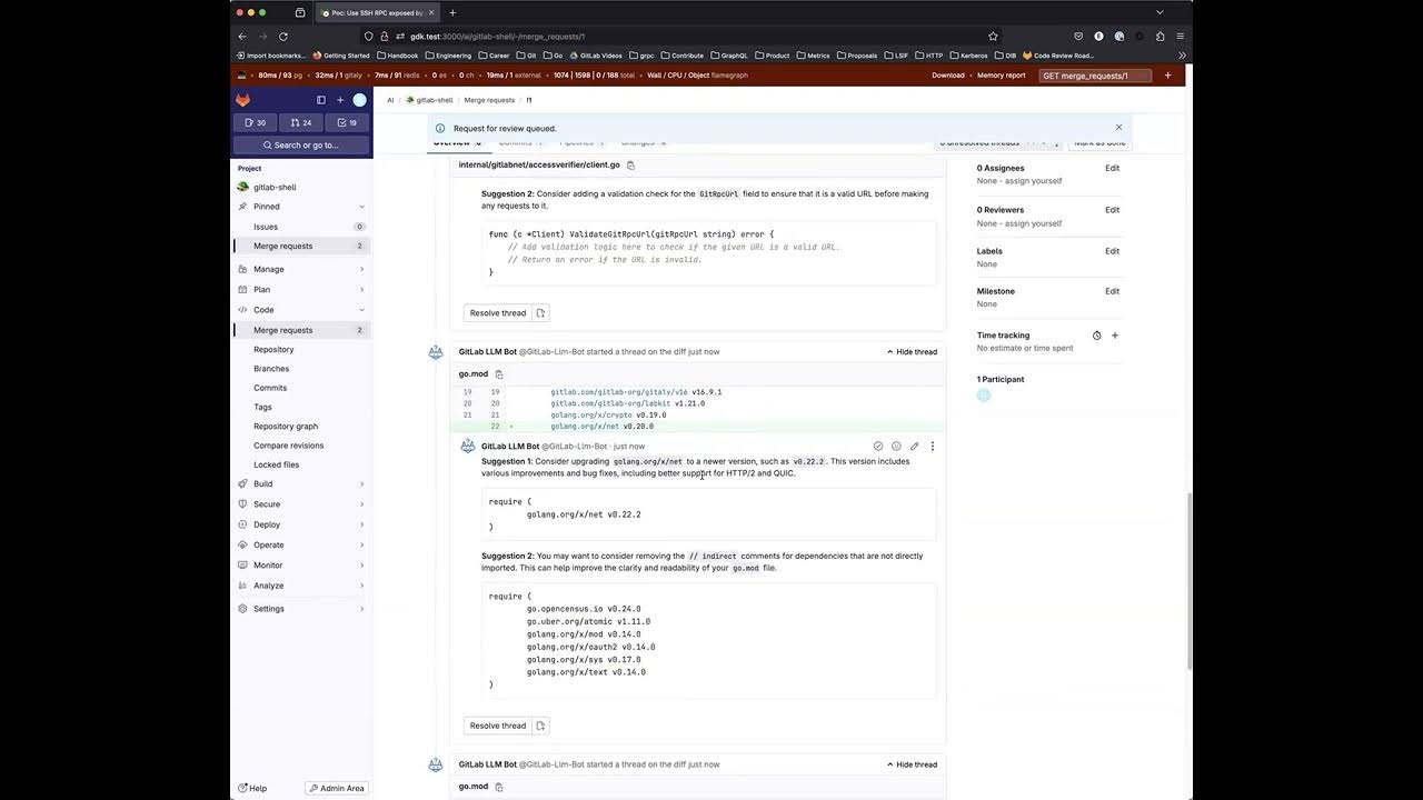 Automated Code Review for Merge Requests Proof of Concept - YouTube