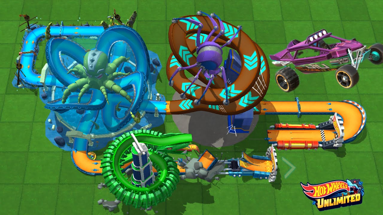 HOT WHEELS UNLIMITED NEW | BUILD SPIDER & OCTOPUS TRACK WITH DUNE IT UP ...