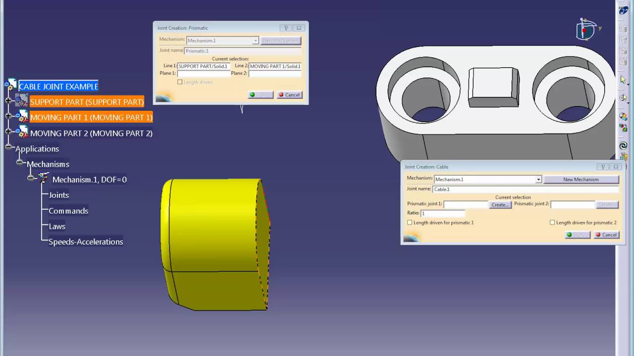 CABLE CATIA Kinematics - YouTube
