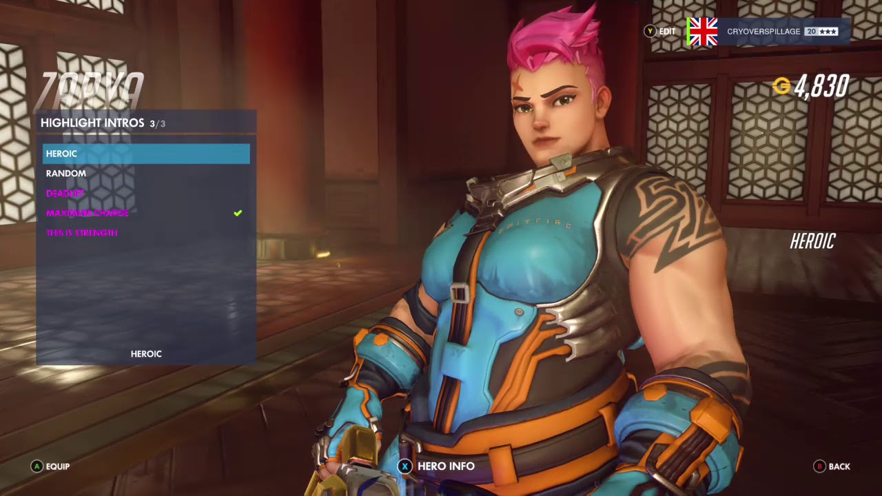 All Zarya golden gun intro's overwatch - YouTube