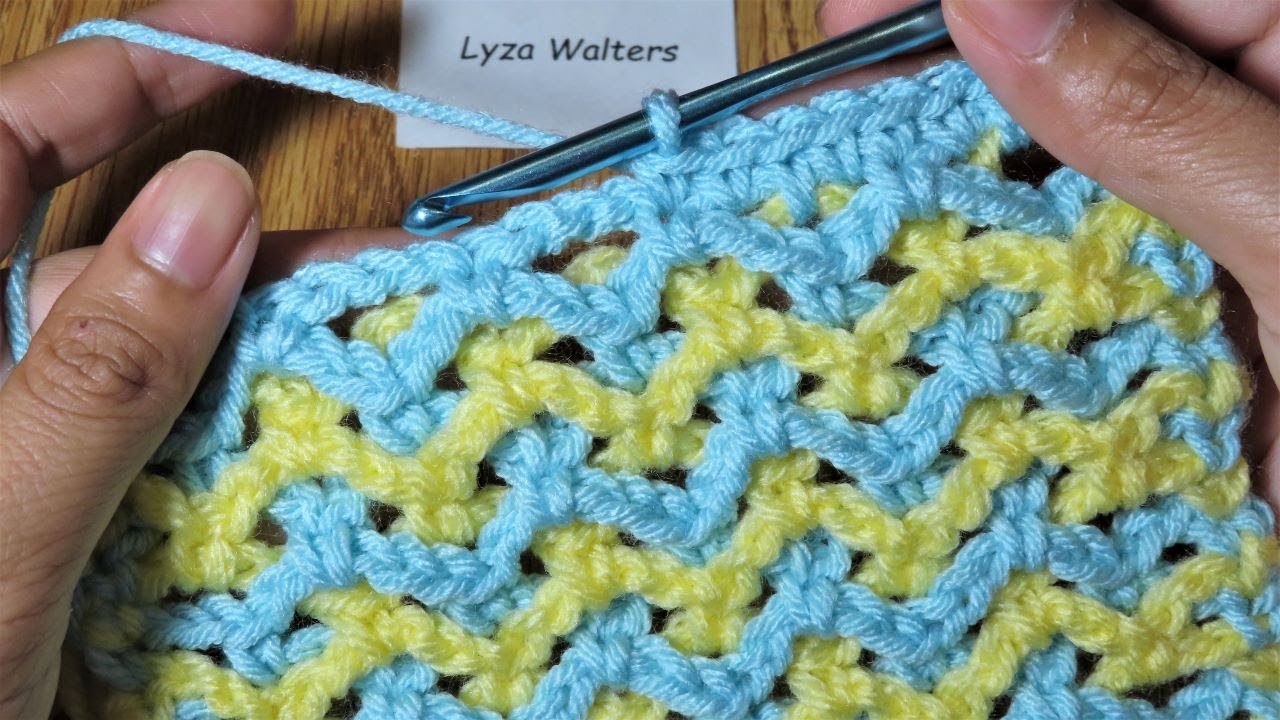 End Rows Pattern of Crochet Interlocking Mesh Stitch - YouTube