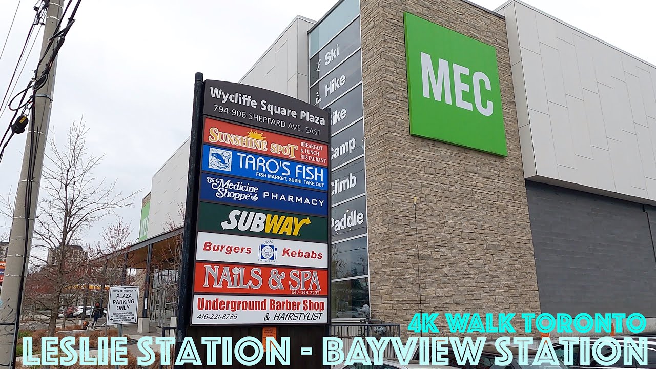 TTC Subway Leslie Station - Sheppard Ave. East - Bayview Station: 4K ...