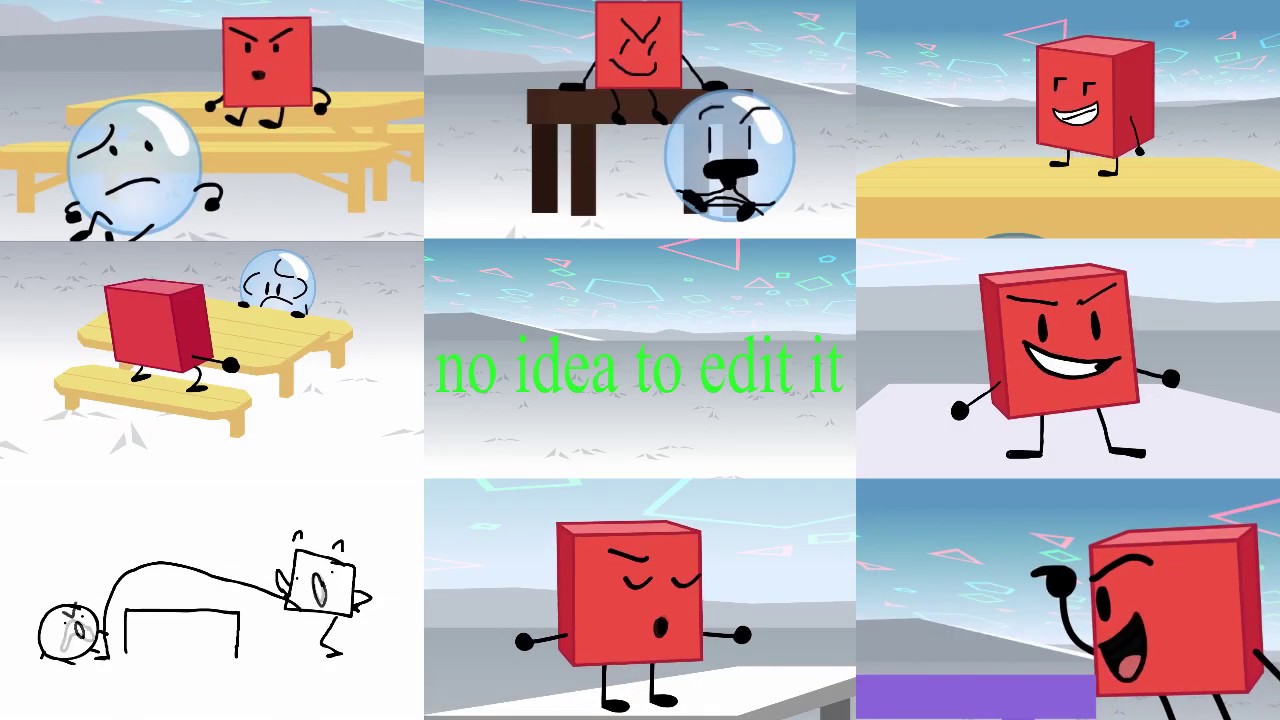 9 BFDI Bubble and Blocky Animations played at once - YouTube