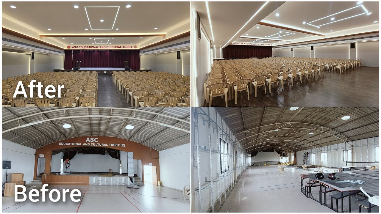 Auditorium Interior's for ASC Degree College at Rajajinagar - YouTube