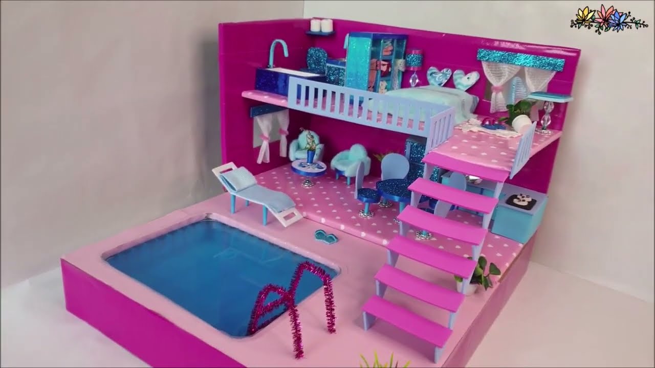 DIY Tutorial - Make Cardboard House with bedroom, kitchen, living room ...