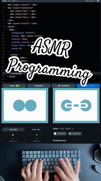 CSS Battle 19th June: ASMR Coding Keyboard Only #coding #asmr #cssbattle #html #webdev #keyboard ...
