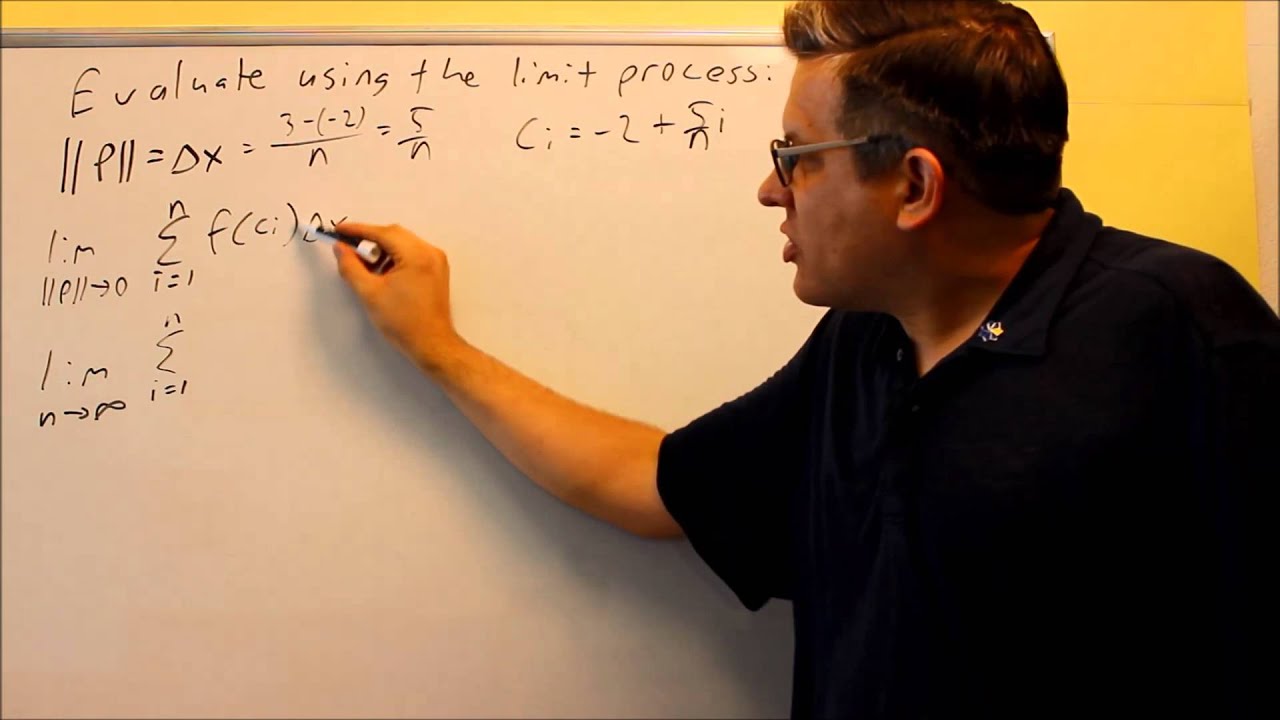 Area Under a Curve Using Limit Process, Reimann Sums, and Norms - YouTube