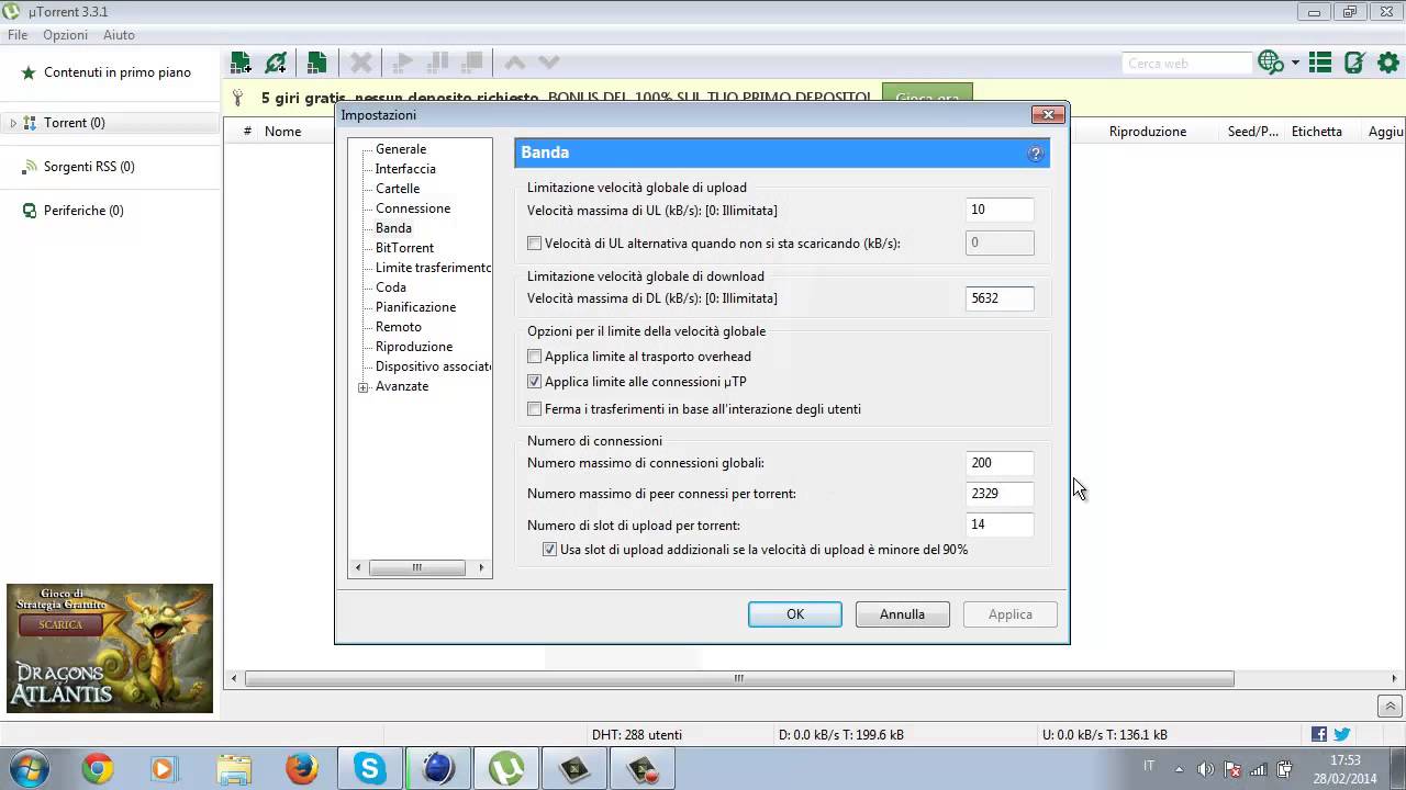 Come velocizzare UTorrent al massimo (fino a 2MB) - YouTube